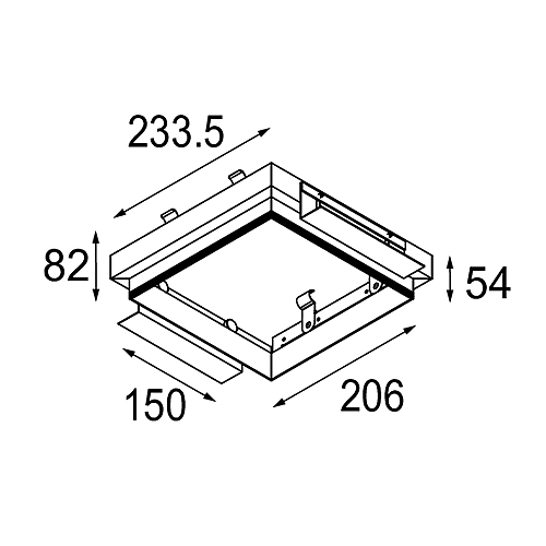 Mini-Multiple Recessed Trimless Adjustable M-LED 4x DE Black Matt ...