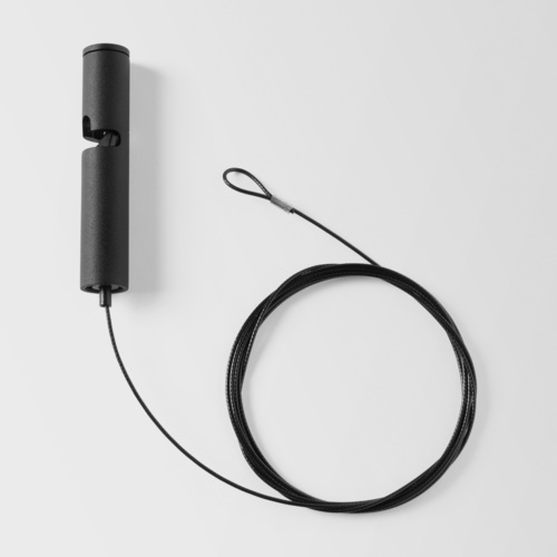 Extruded Suspended 46 600 1x LED 2700K Flood DE Black Anodised - Black ...