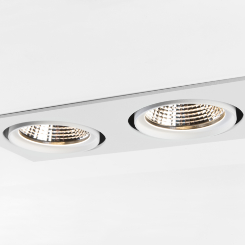 Marcel Recessed Adjustable 2x LED 3000K Flood DE White Structure | Architectural lighting ...