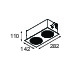 FFD_Marcel Recessed Adjustable 2x LED 2700K Medium DE Black Structure | Architectural lighting ...