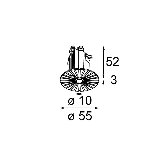 Modupoint Round Recessed Trimless 10 1x DE