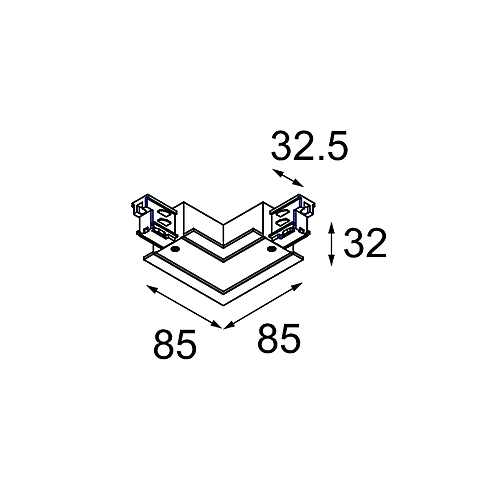 Track recessed 2m black | Architectural lighting | Modular Lighting ...