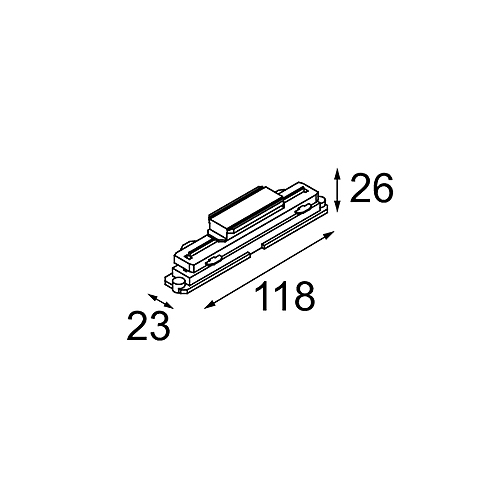 Track recessed profile 2m dali white shiny | Architectural lighting ...