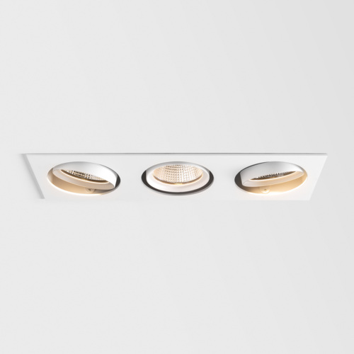 Marcel Recessed Adjustable 3x LED 3000K Flood DE White Structure | Architectural lighting ...
