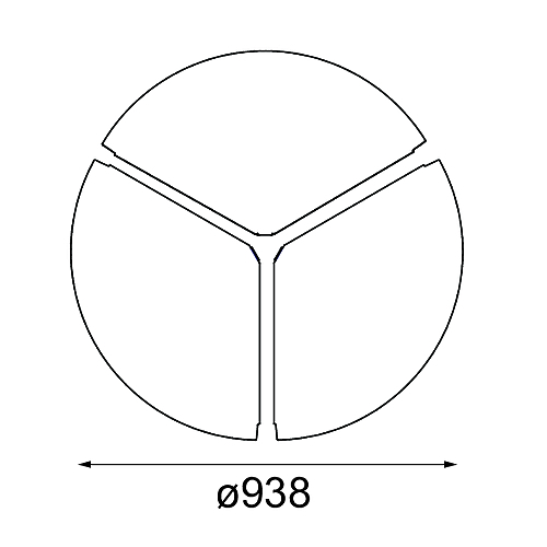 Flat Moon Suspended 950 1x LED 3000K DALI/Push-Dim DI White Structure ...